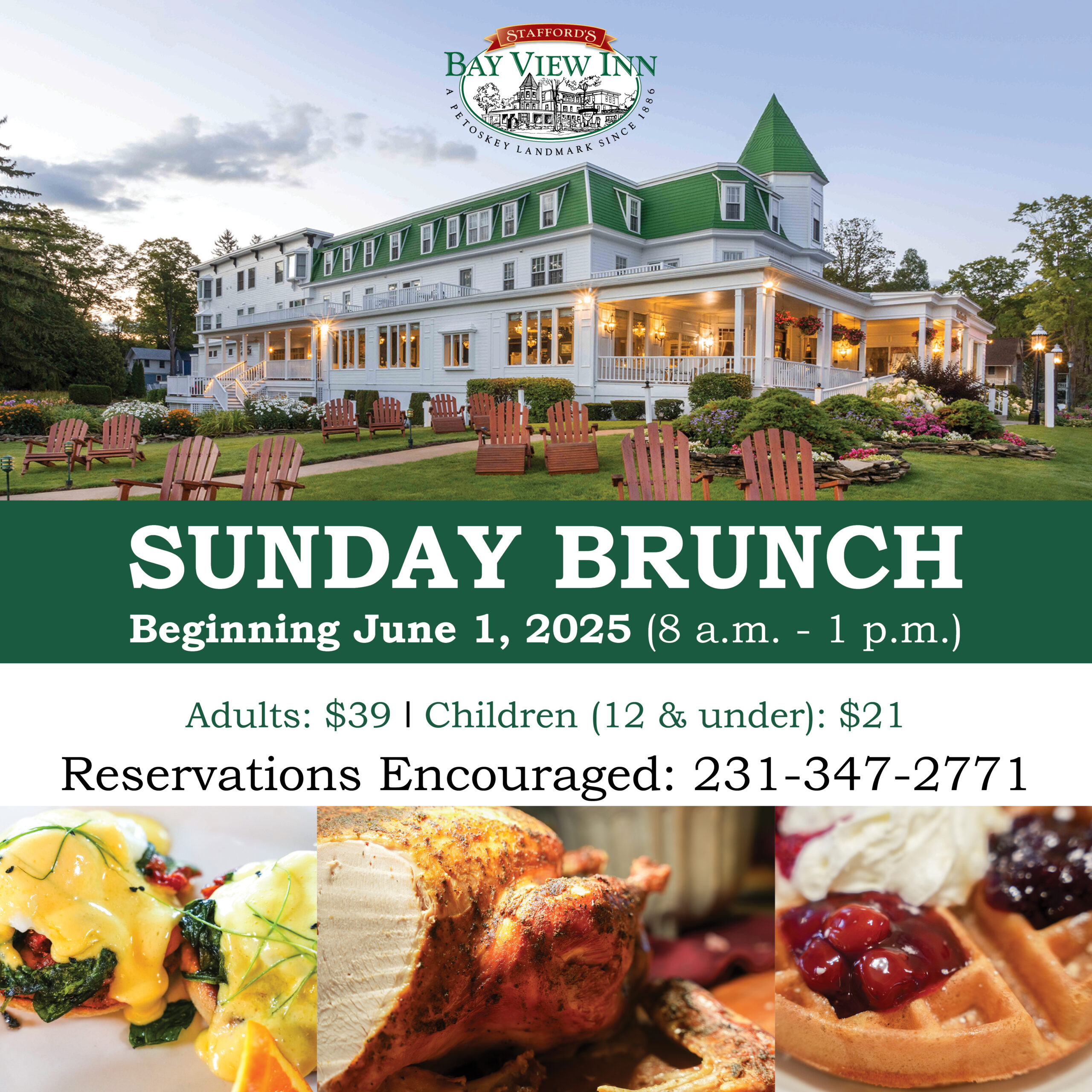 Sunday Brunch at Stafford's Bay View Inn - Petoskey Area