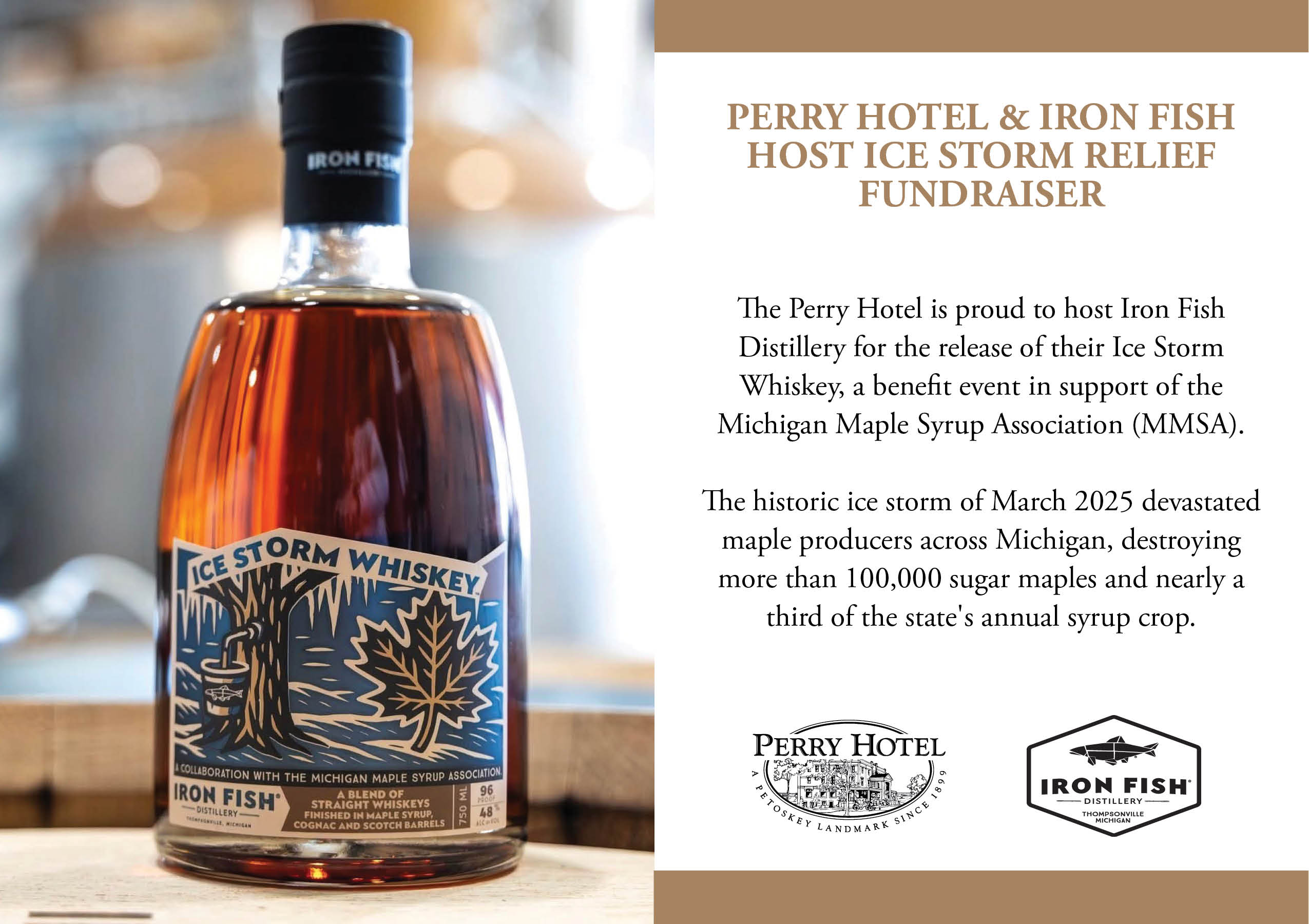Perry Hotel & Iron Fish Ice Storm Relief Fundraiser - Petoskey Area